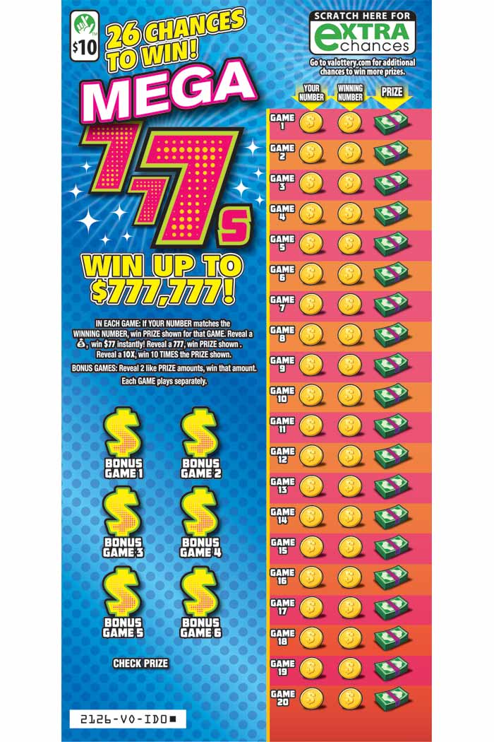 Mega 777s Scratcher #2126 | Virginia Lottery