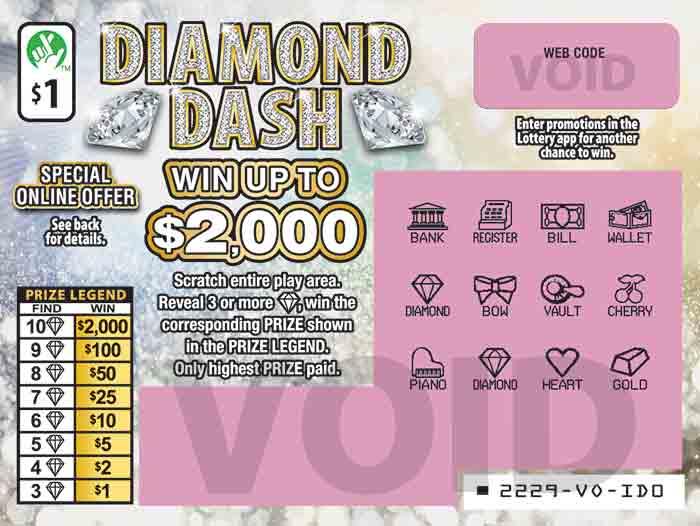 Diamond Dash Scratcher #2229 | Virginia Lottery